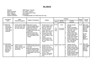 Silabus seni rupa vii 2 | DOC