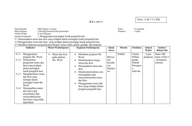 SILABUS TIK Kelas X.docx