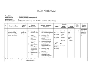 Silabus TIK kelas IV | DOC