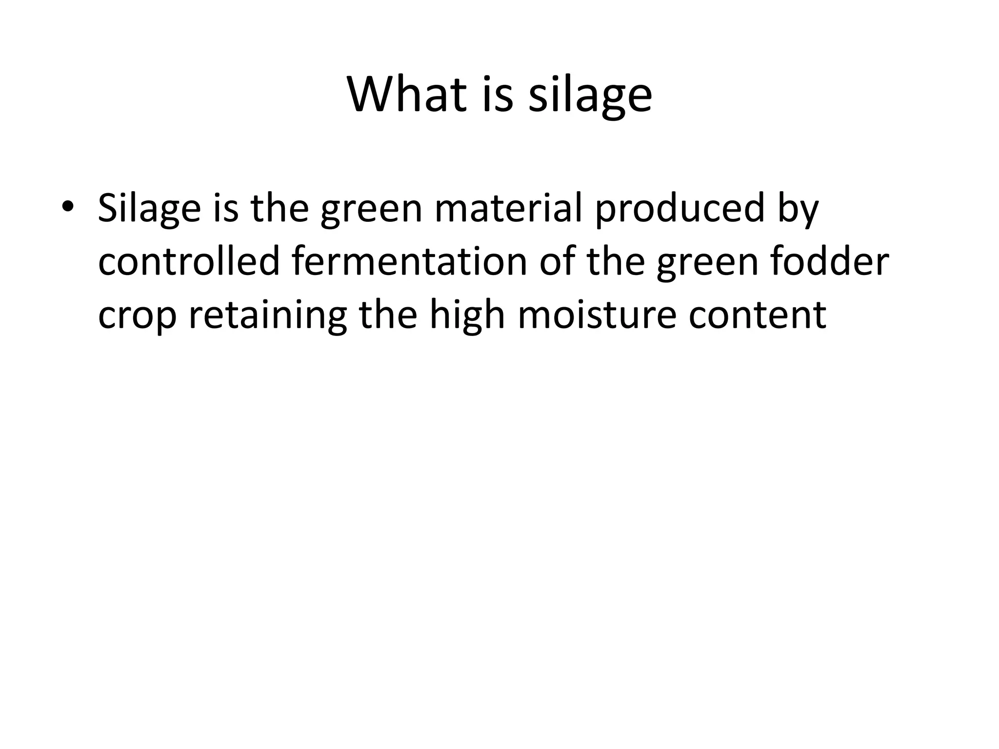 Silage making | PDF