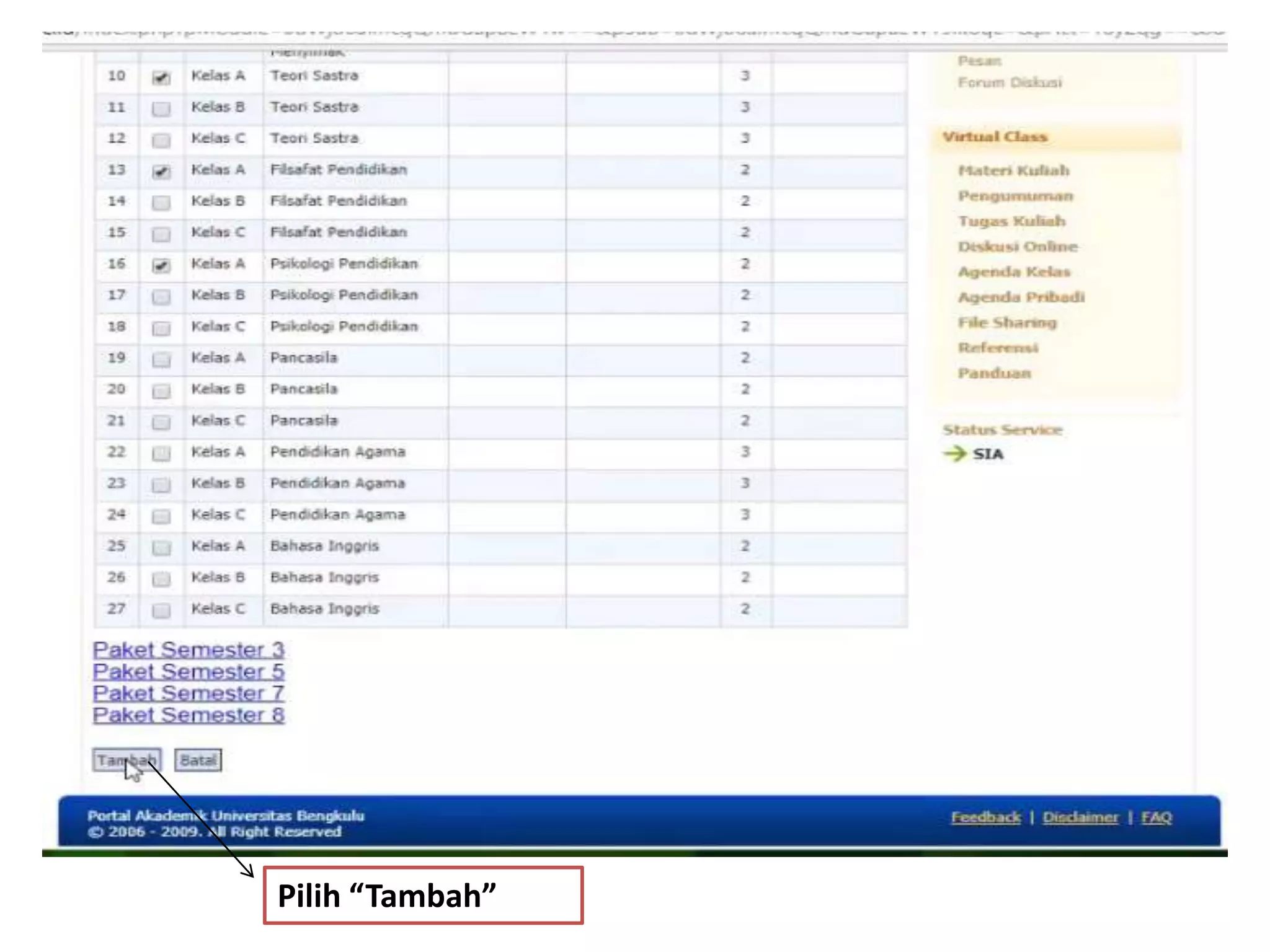 Panduan penggunaan Portal Akademik Bagi Mahasiswa Baru UNIB | PPTX