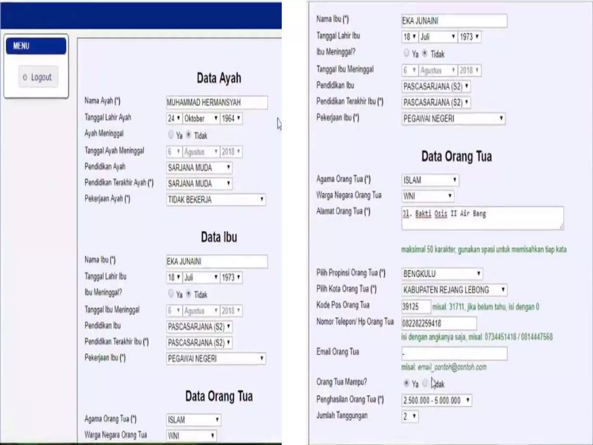 Panduan penggunaan Portal Akademik Bagi Mahasiswa Baru UNIB | PPTX