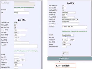 Panduan penggunaan Portal Akademik Bagi Mahasiswa Baru UNIB | PPTX