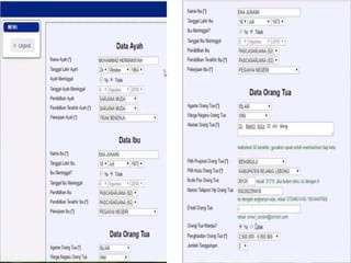 Panduan penggunaan Portal Akademik Bagi Mahasiswa Baru UNIB | PPTX