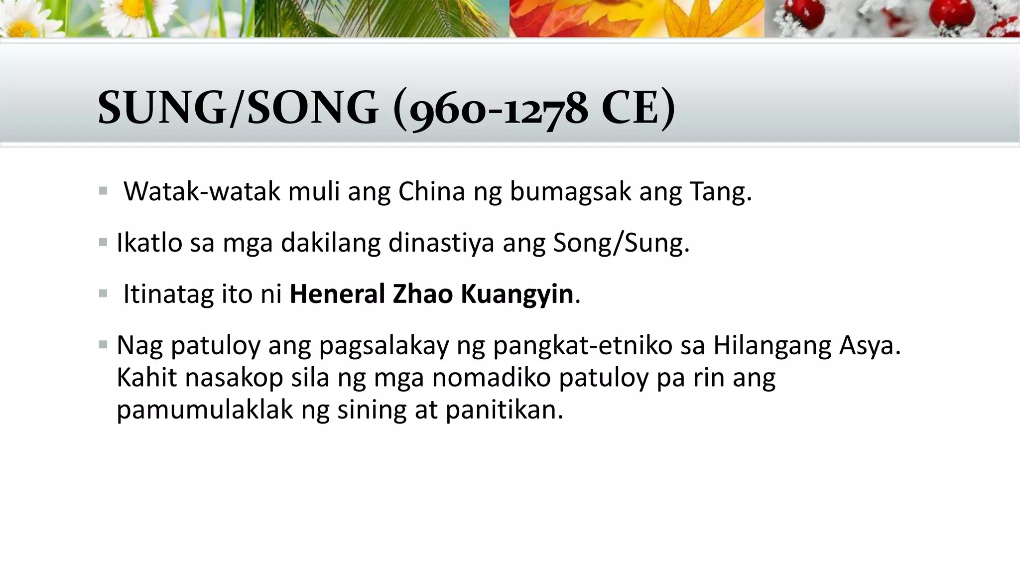 SILANGANG ASYA MGA DINASTIYA SA TSINA | PPTX