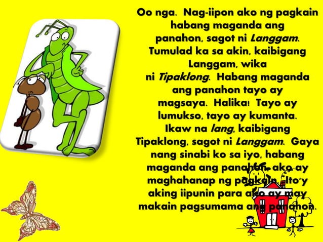 Si langgam at tipaklong | PPTX