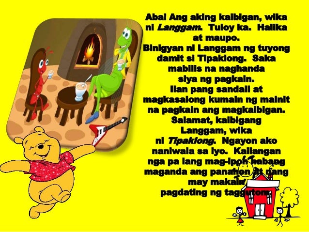 Si langgam at tipaklong