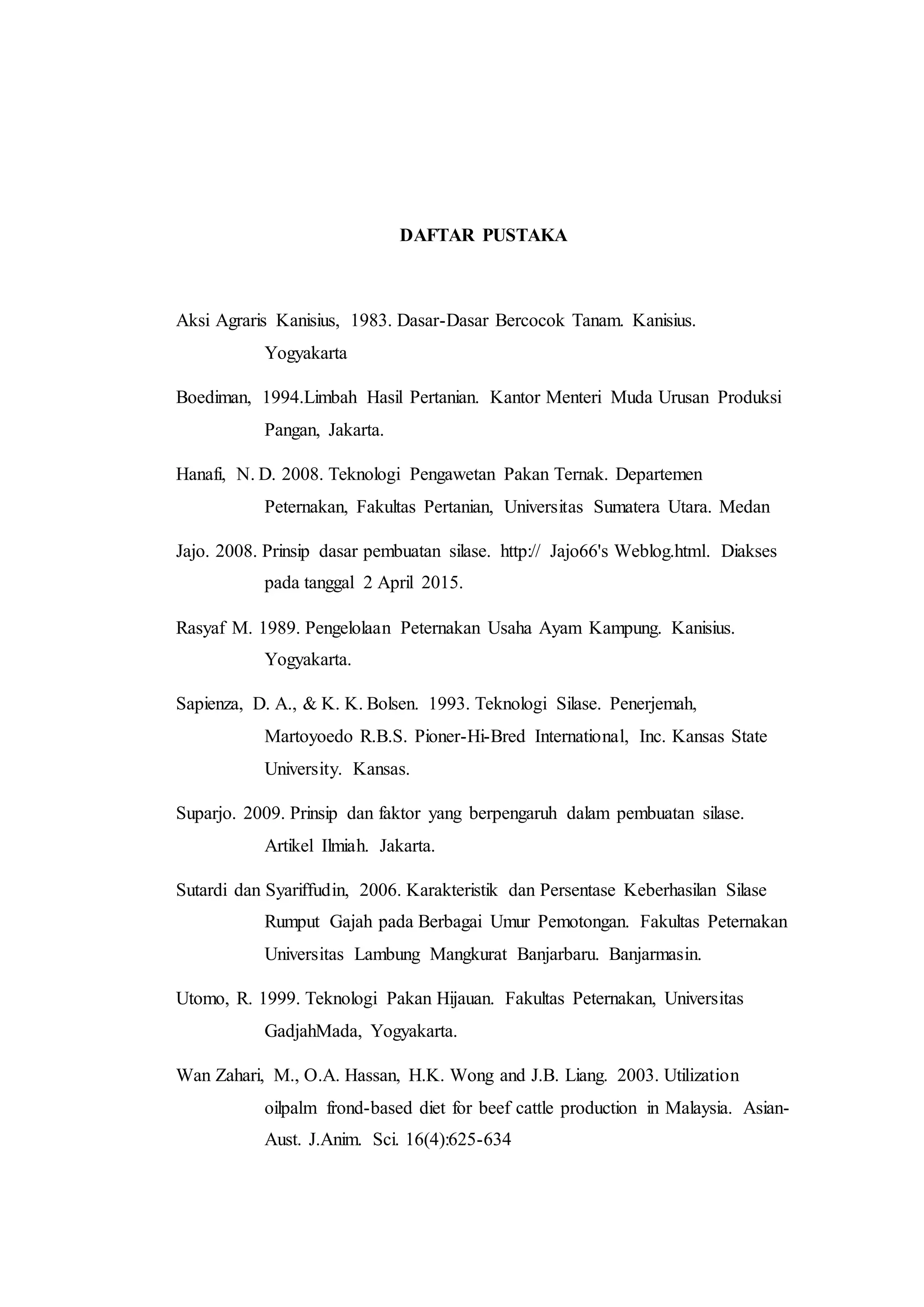 Silase rumput gajah | DOCX