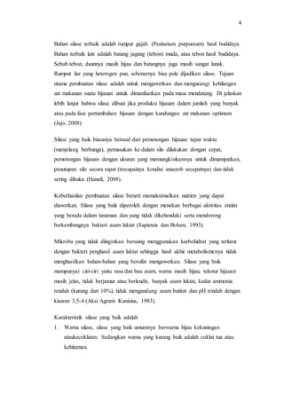 Silase rumput gajah | DOCX