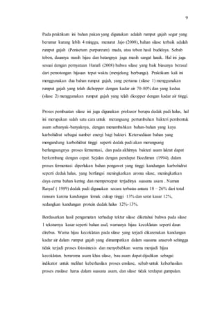 Silase rumput gajah | DOCX