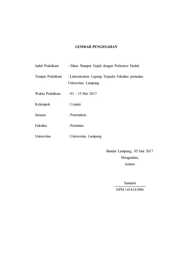 Silase rumput gajah | DOCX