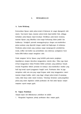 Silase rumput gajah | DOCX