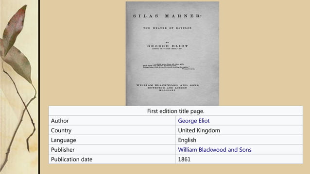 Silas marner | PPTX