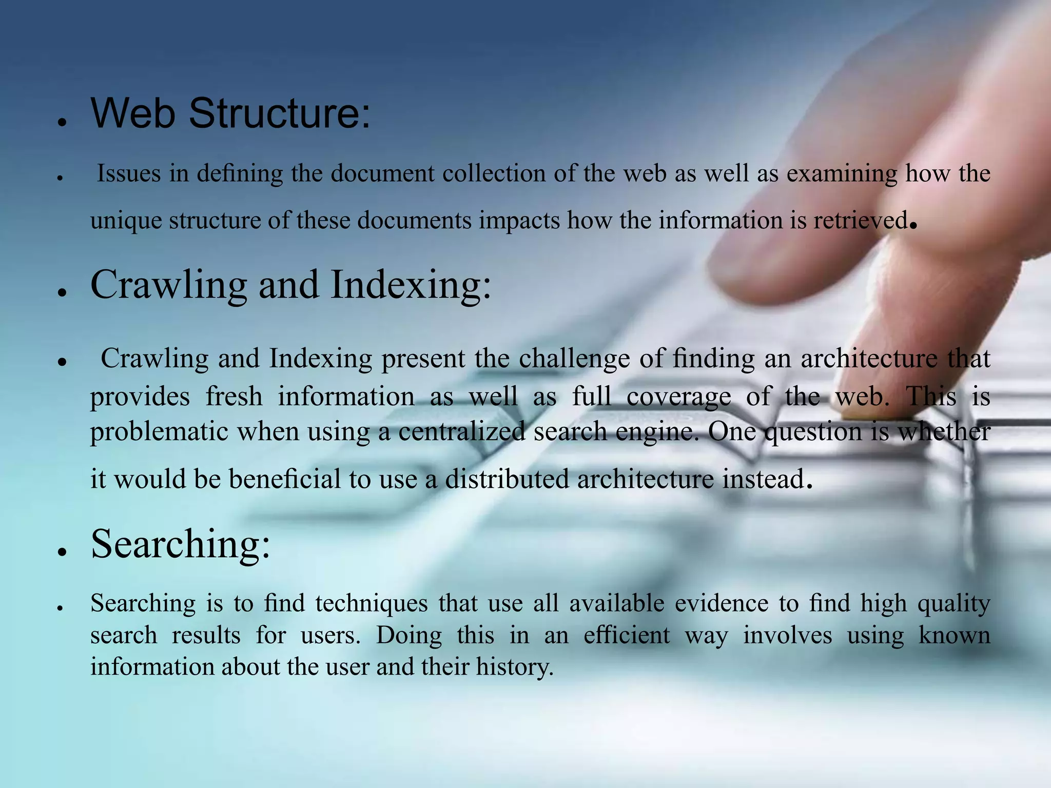 WEB BASED INFORMATION RETRIEVAL SYSTEM | PPTX