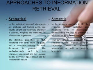 WEB BASED INFORMATION RETRIEVAL SYSTEM | PPTX