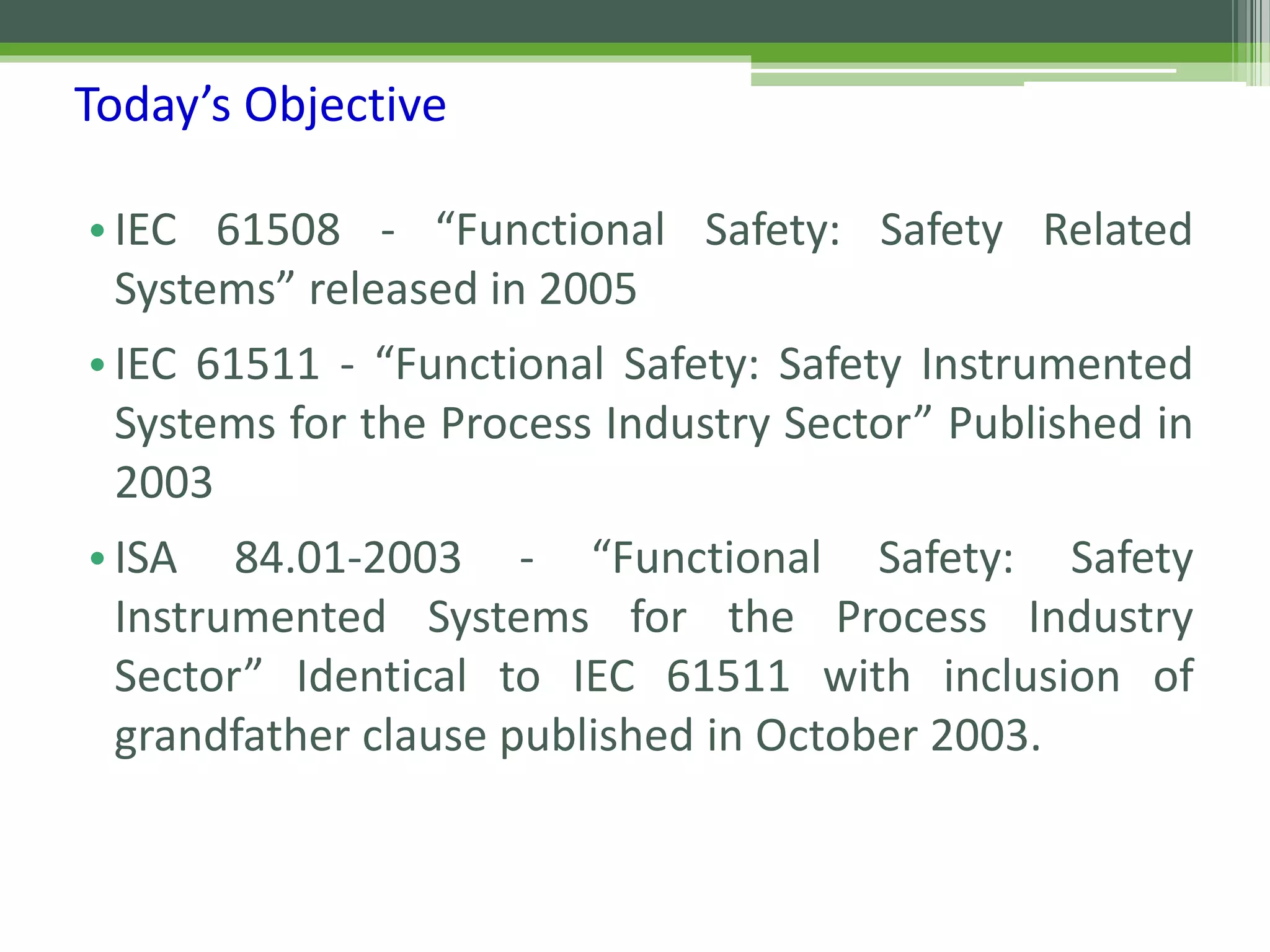 SIL Awareness | Introduction to Safety Life-Cycle | IEC - 61508 & IEC ...