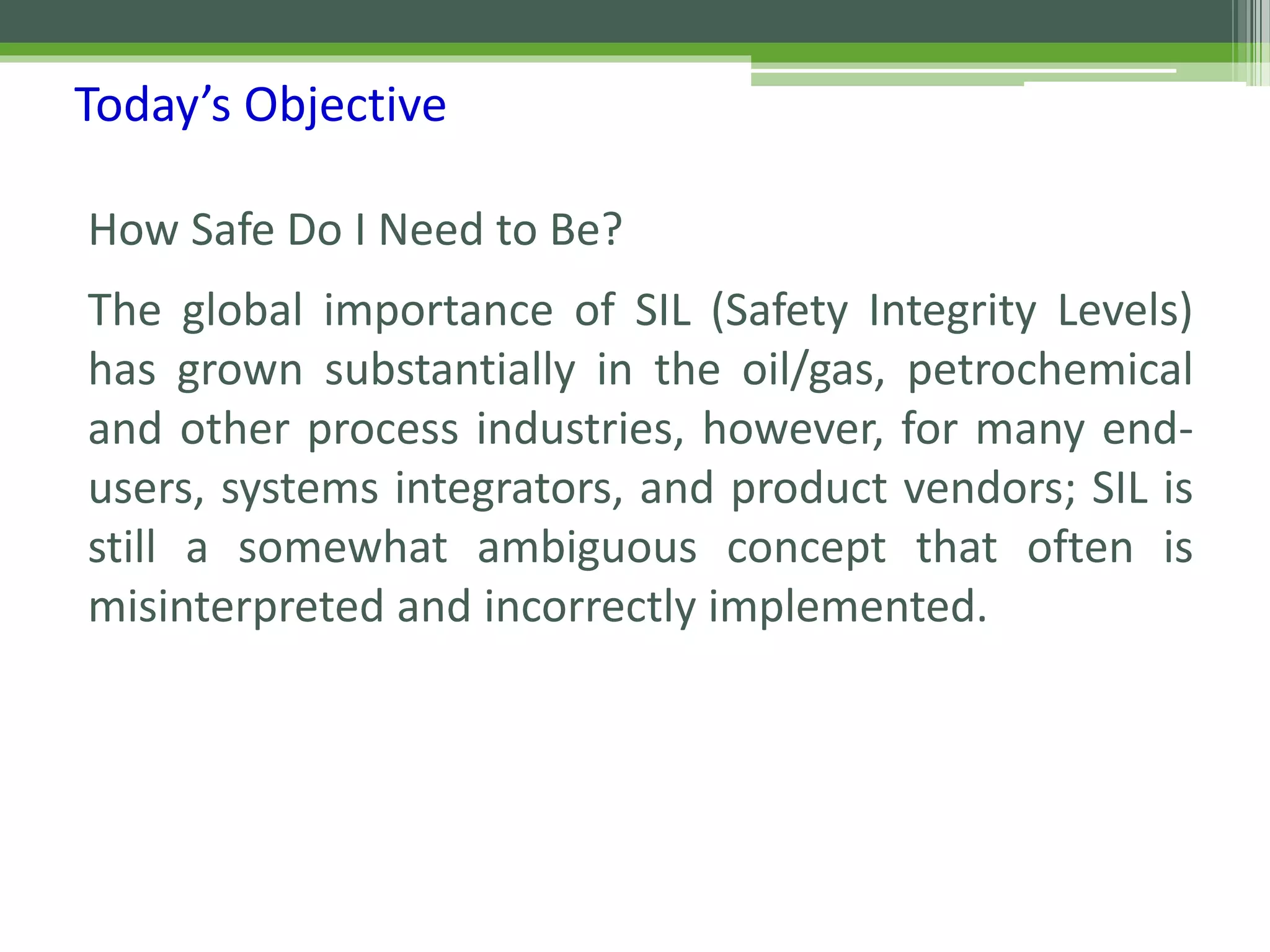 SIL Awareness | Introduction to Safety Life-Cycle | IEC - 61508 & IEC ...