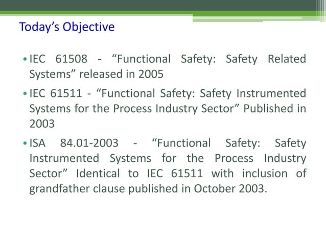 SIL Awareness | Introduction to Safety Life-Cycle | IEC - 61508 & IEC ...