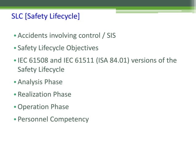 SIL Awareness | Introduction to Safety Life-Cycle | IEC - 61508 & IEC ...