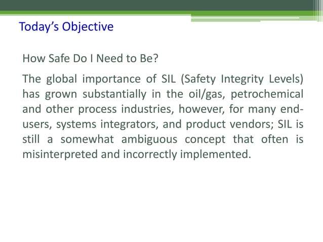 SIL Awareness | Introduction to Safety Life-Cycle | IEC - 61508 & IEC ...