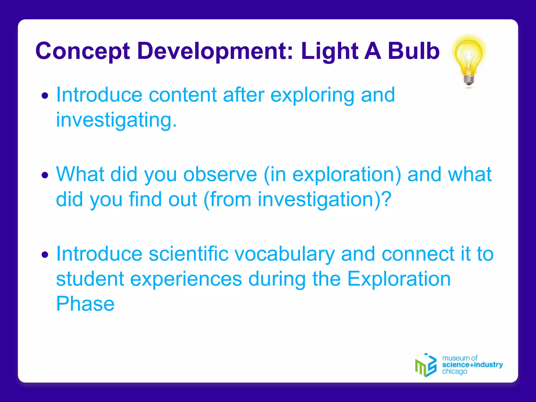 Light a Bulb (Science Inquiry Learning Cycle) | PPTX