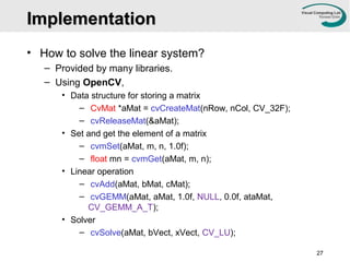 Least Square Optimization and Sparse-Linear Solver | PPT