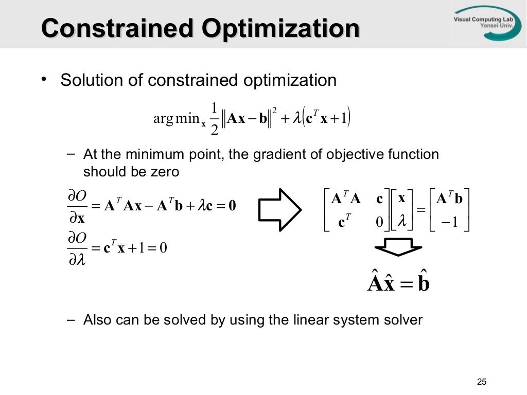 Least Square Optimization And Sparse Linear Solver