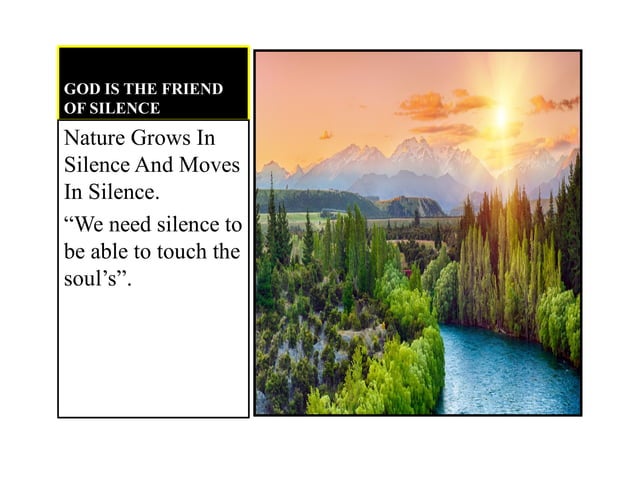Silence is God - Everything comes out of silence. | PDF