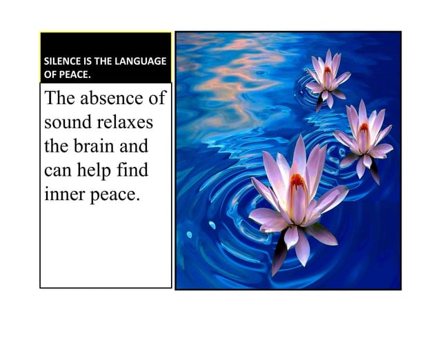 Silence is God - Everything comes out of silence. | PPT