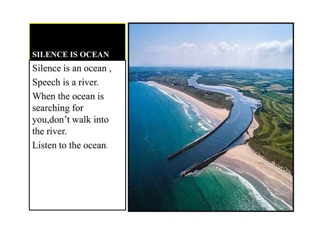 Silence is God - Everything comes out of silence. | PPT