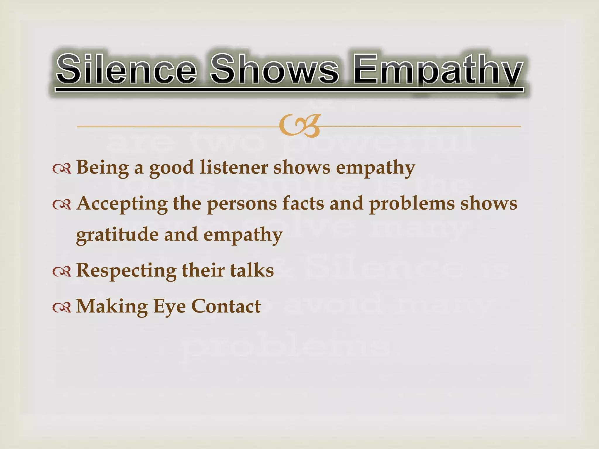 Silence a way of communication. | PPTX