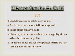 Silence a way of communication. | PPTX