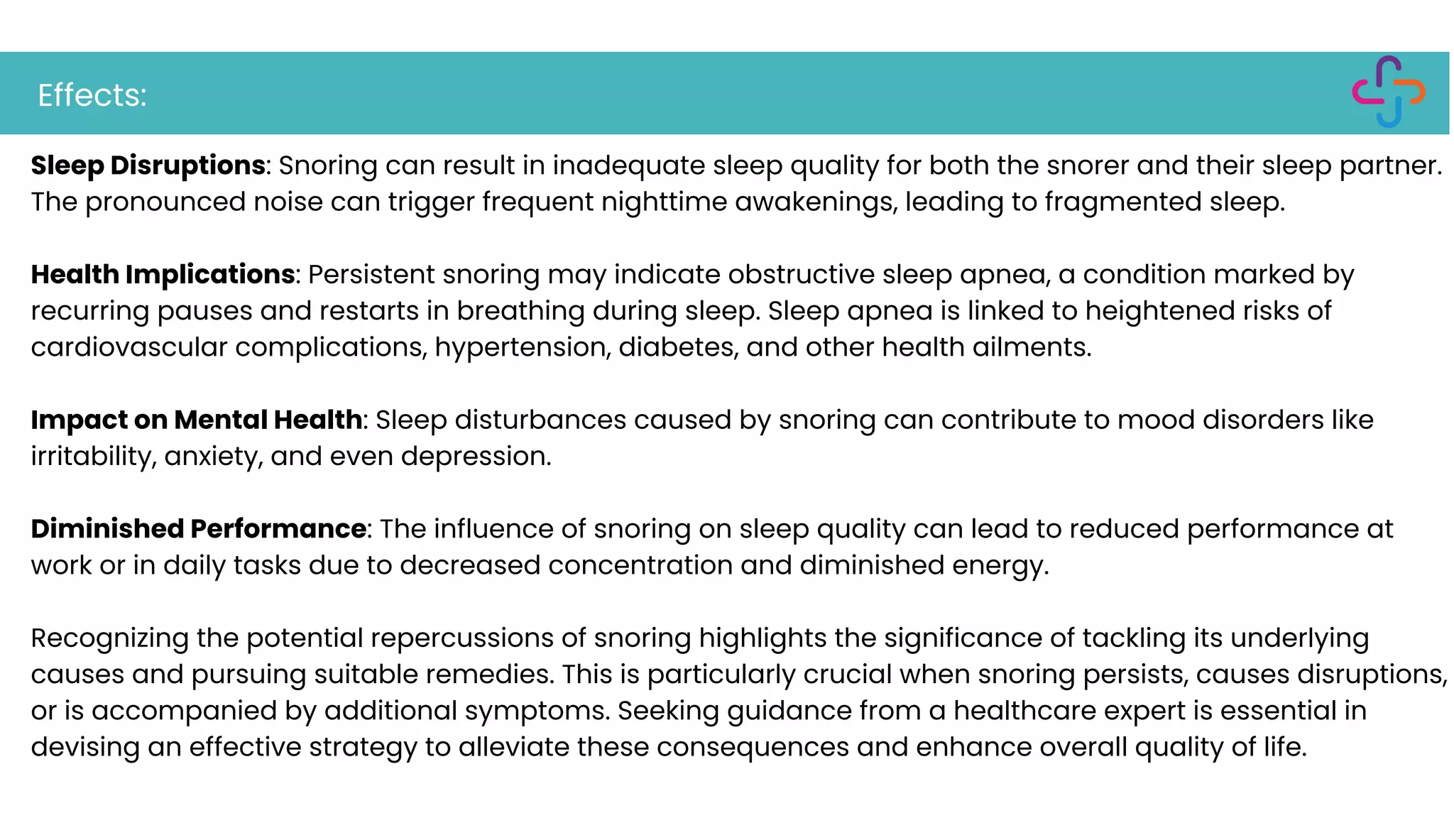 Understanding the Causes, Effects, and Solutions for Snoring | PDF