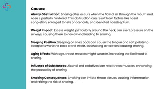 Understanding the Causes, Effects, and Solutions for Snoring | PDF