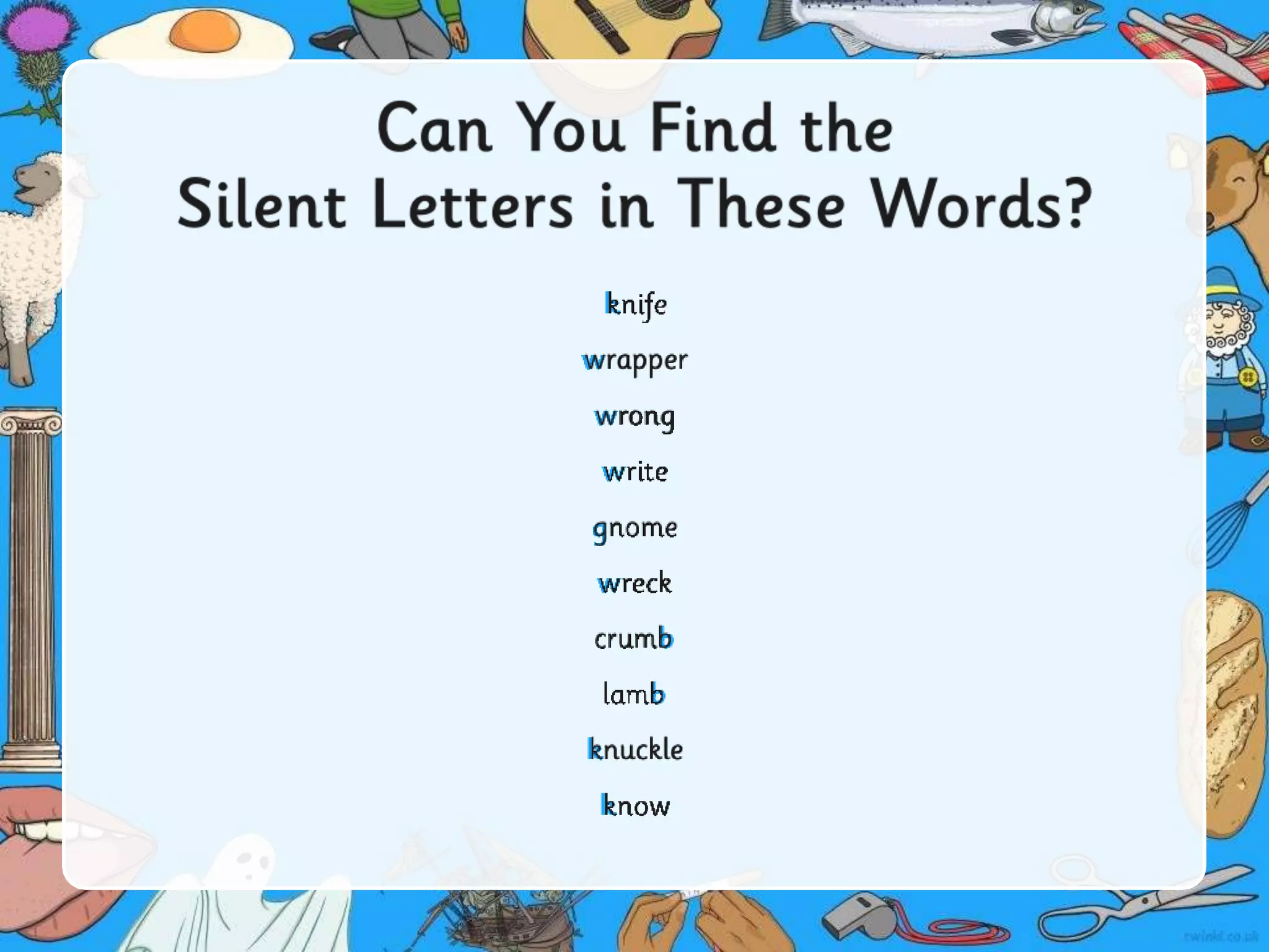 Silent letters-ppt | PPTX