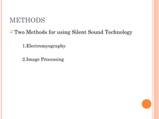 Silent sound-technology ppt final | PPT