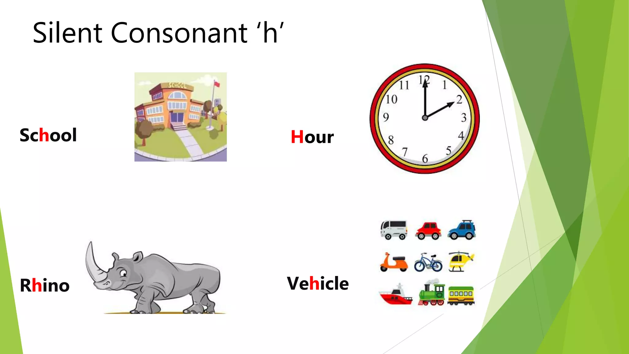 Silent consonants for grade 1 children | PPT