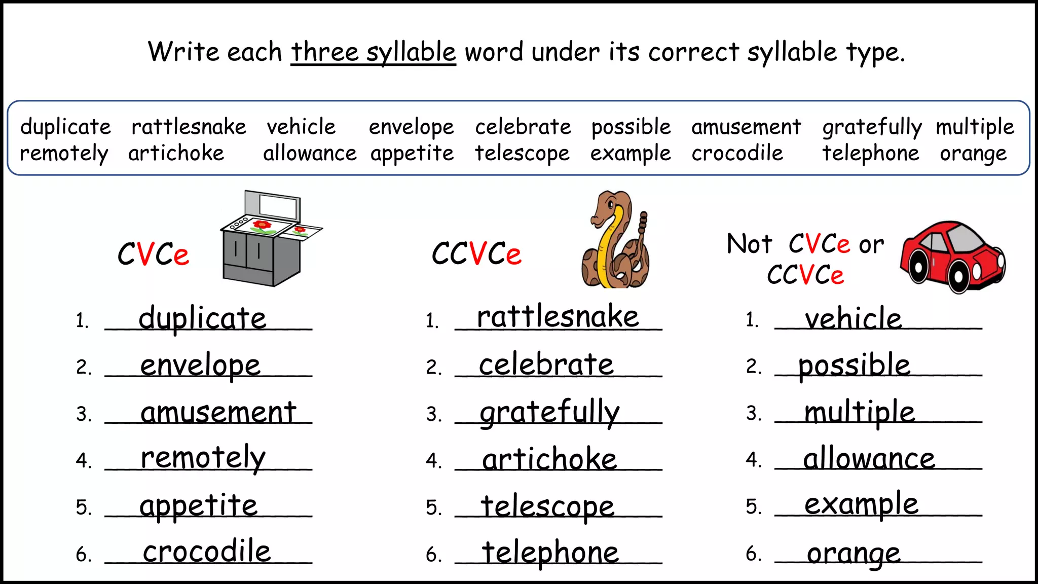 How to Teach Kids CVCe and CCVCe syllables (cake, baseball, duplicate ...