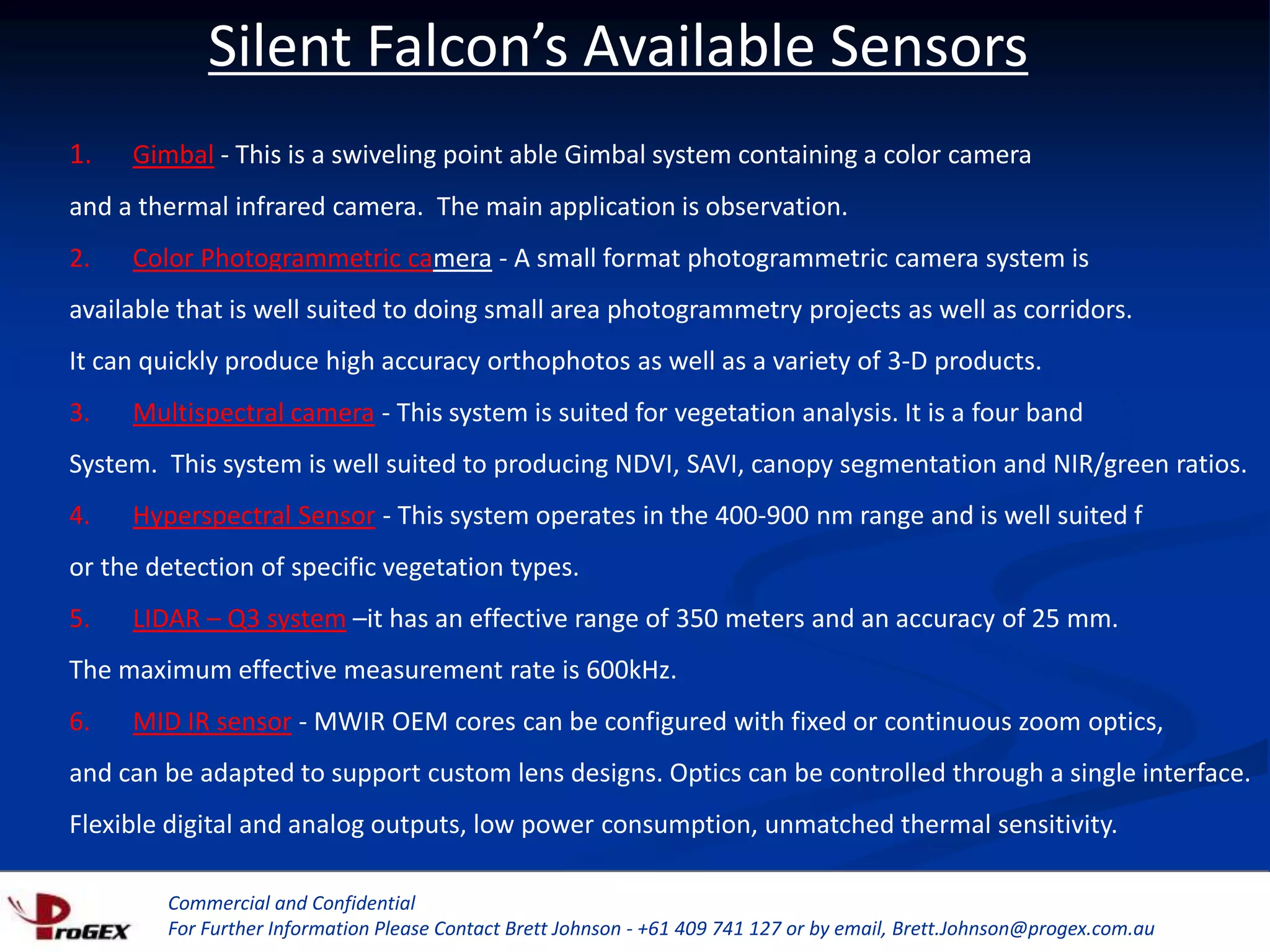 Silent Falcon - Ultra Long Endurance, Electric UAV | PPTX