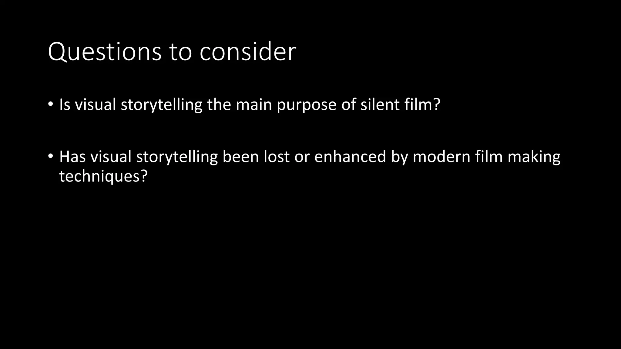 Silent film – narrative and style | PPTX