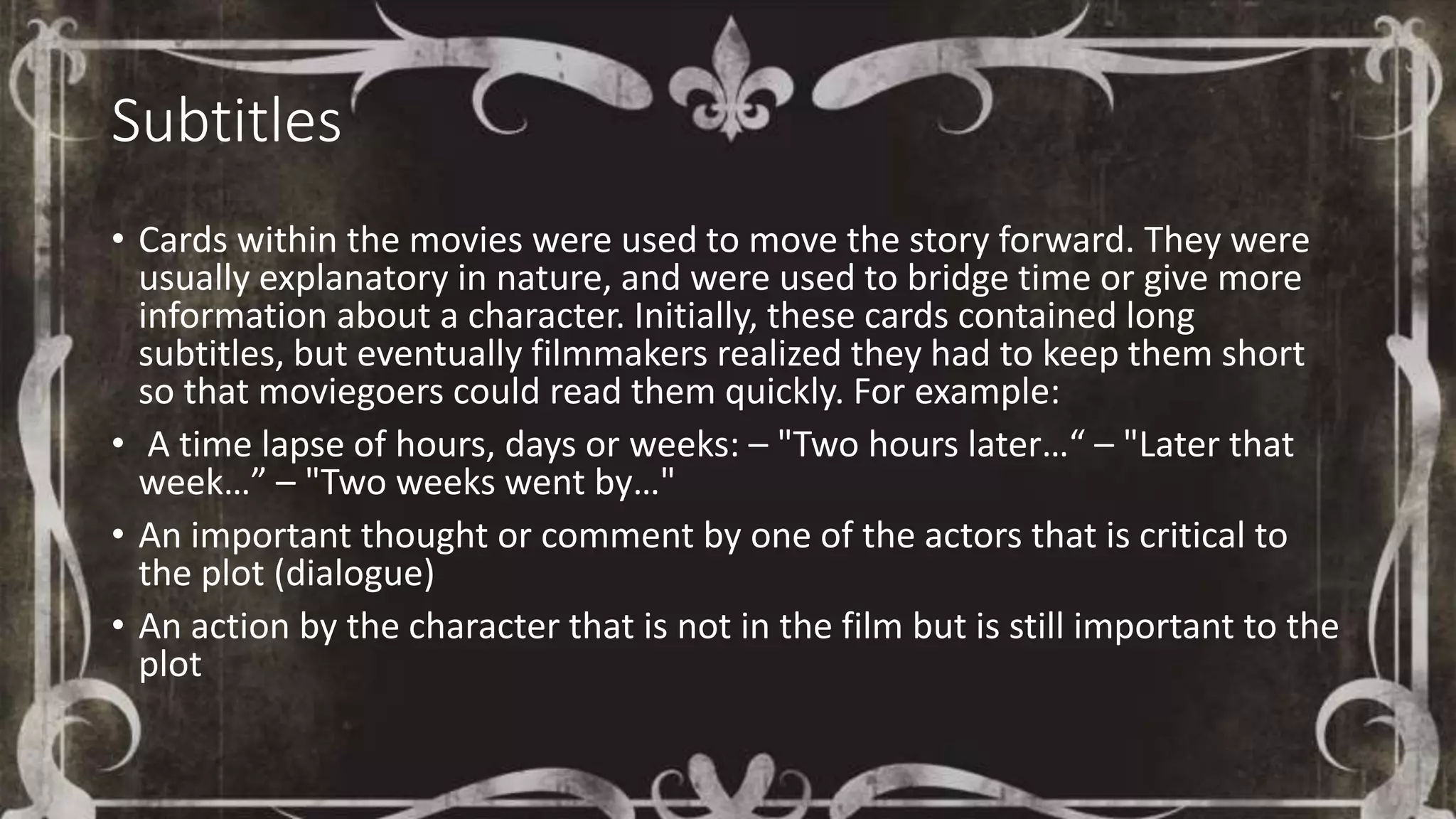 Silent film production | PPTX