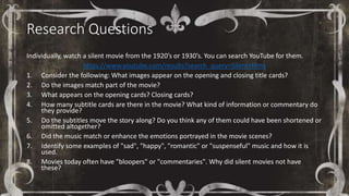 Silent film production | PPTX