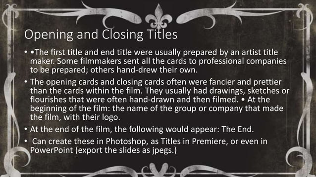 Silent film production | PPTX