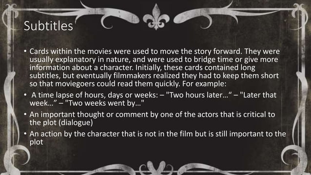 Silent film production | PPTX