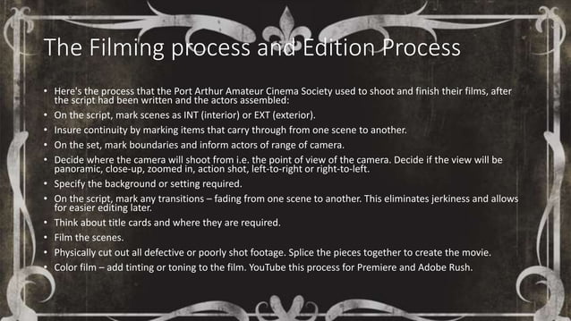 Silent film production | PPTX