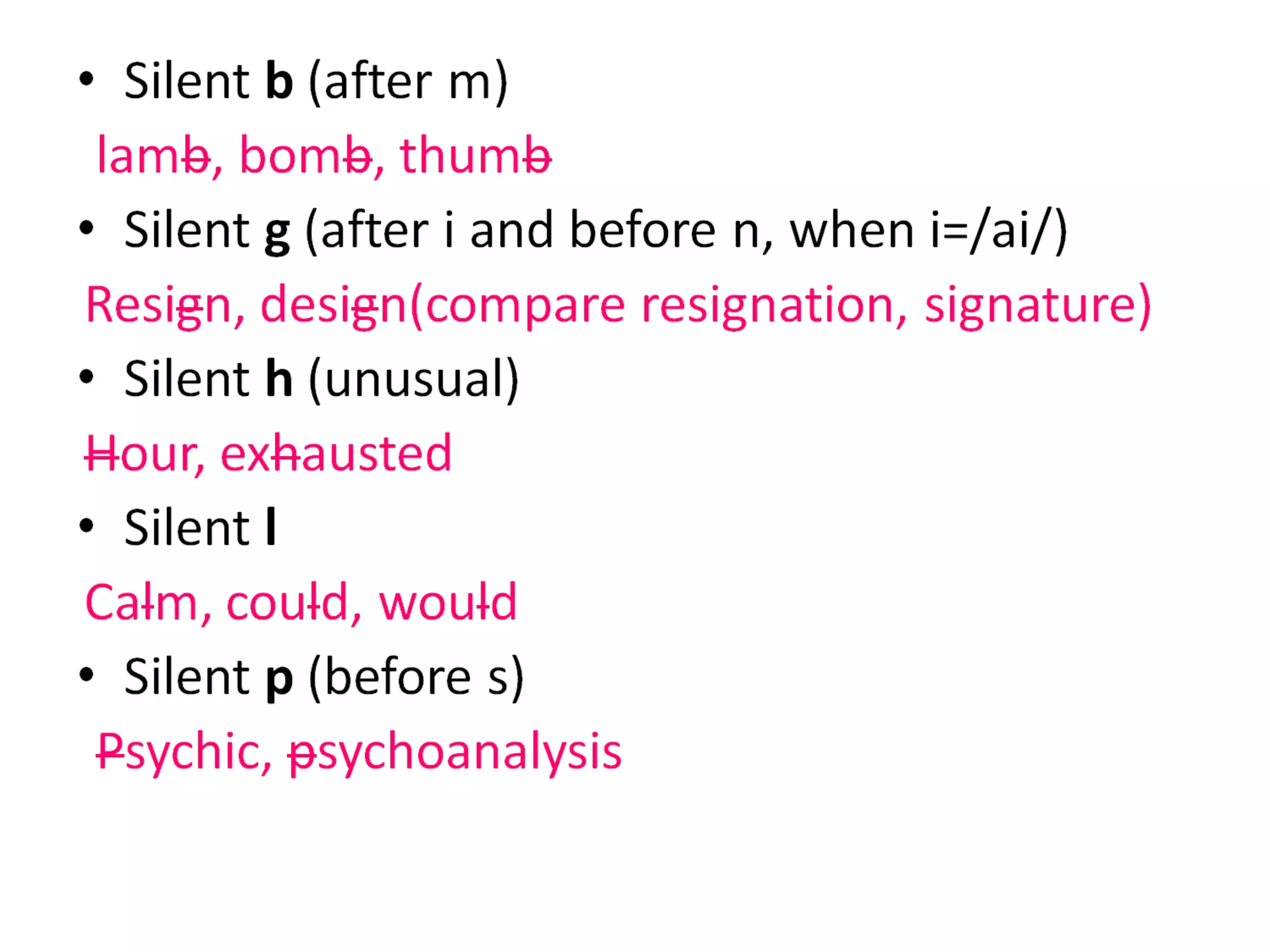 Silent letters | PPT