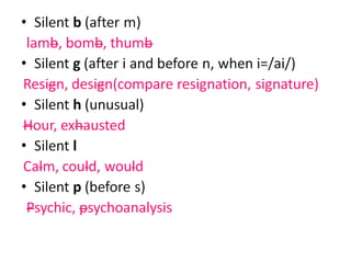 Silent letters | PPT