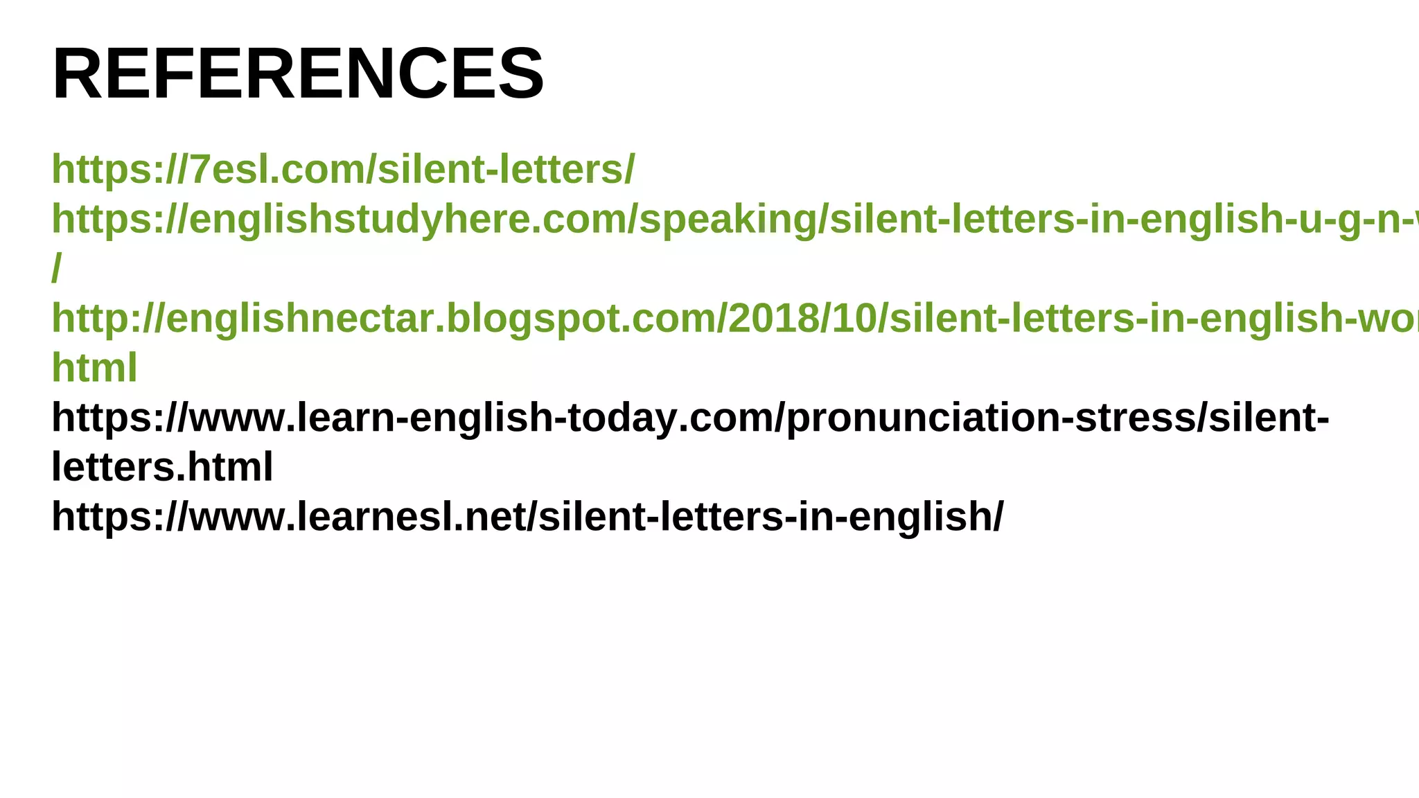 Silent Letters | PPT