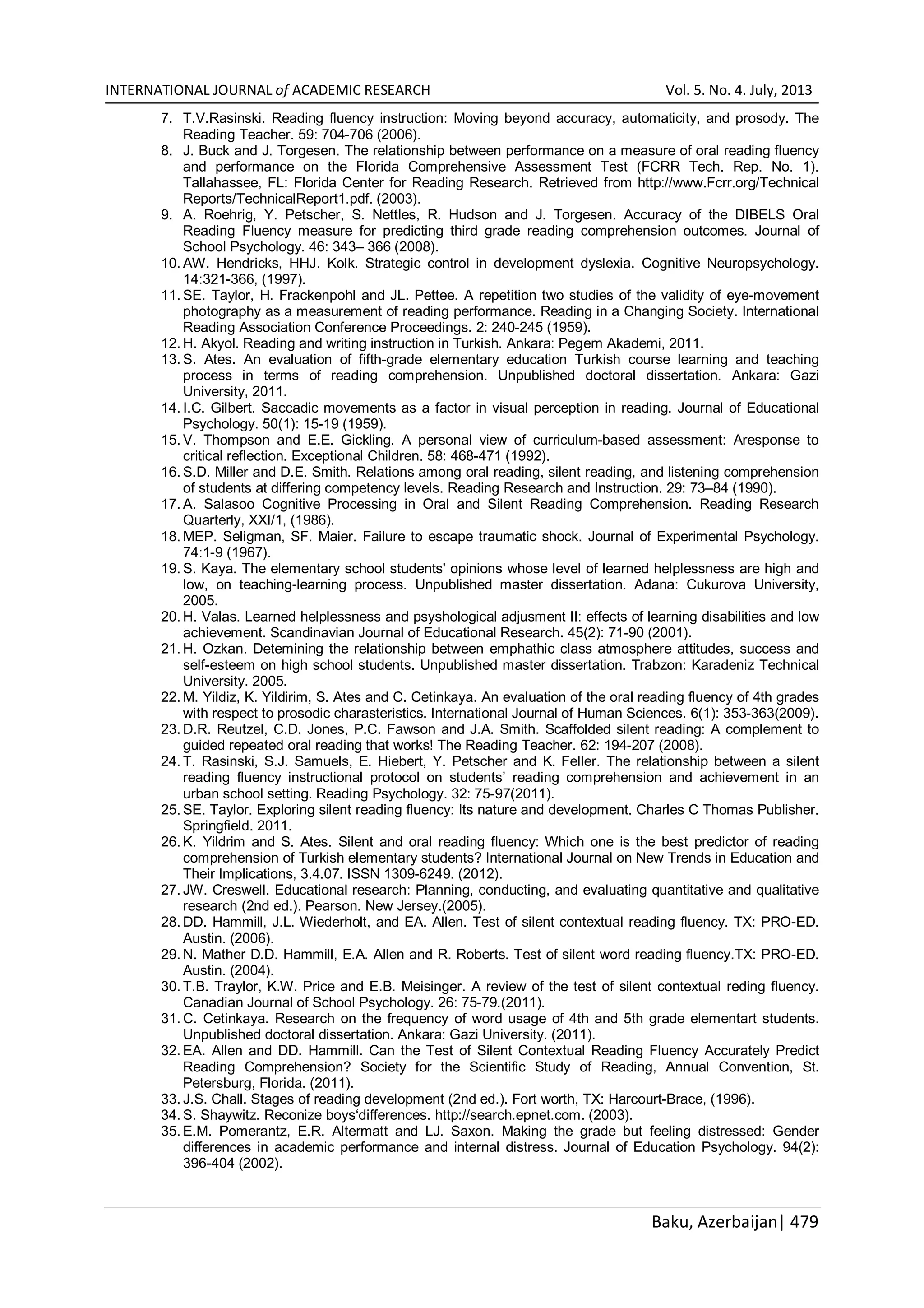 Silent reading fluency | PDF