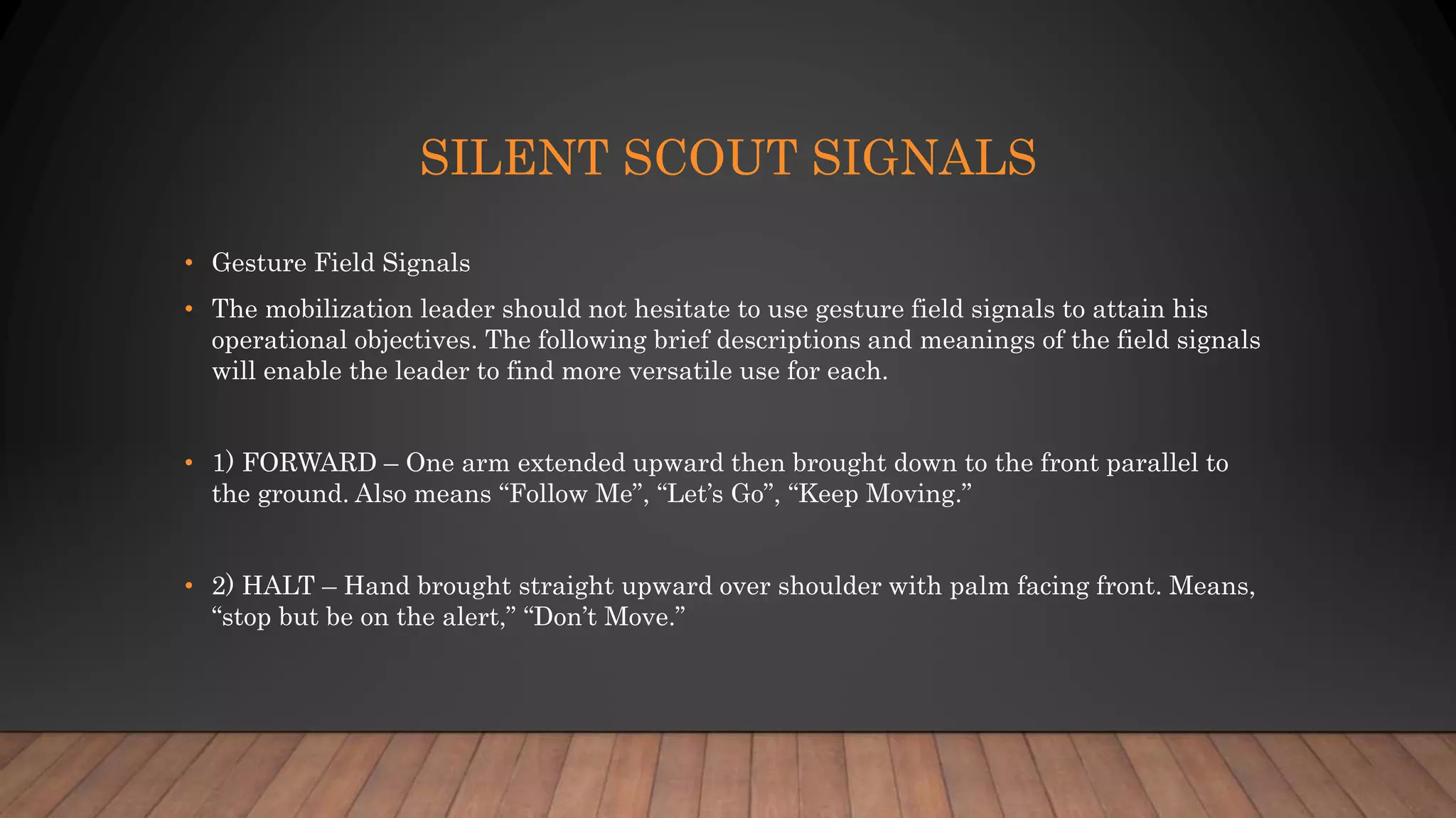 Silent scout signals | PPTX